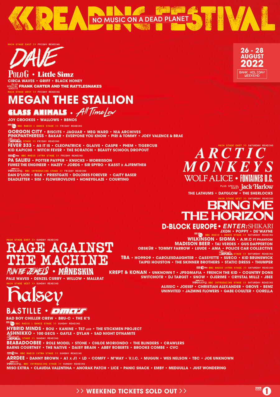 Reading Festival – Line up – Welcome To The MixUp